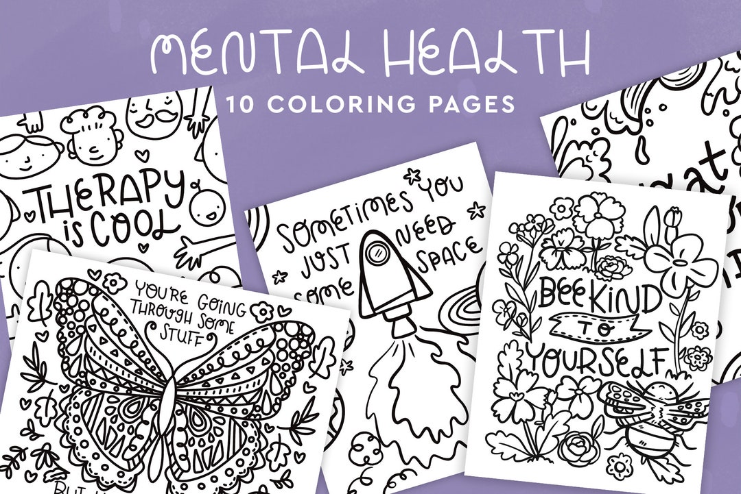 Mental Health Coloring Pages, Coloring for Kids, Printable - Etsy