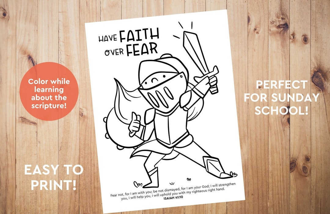 Faith Over Fear Printable, Bible for Kids, Sunday School - Etsy