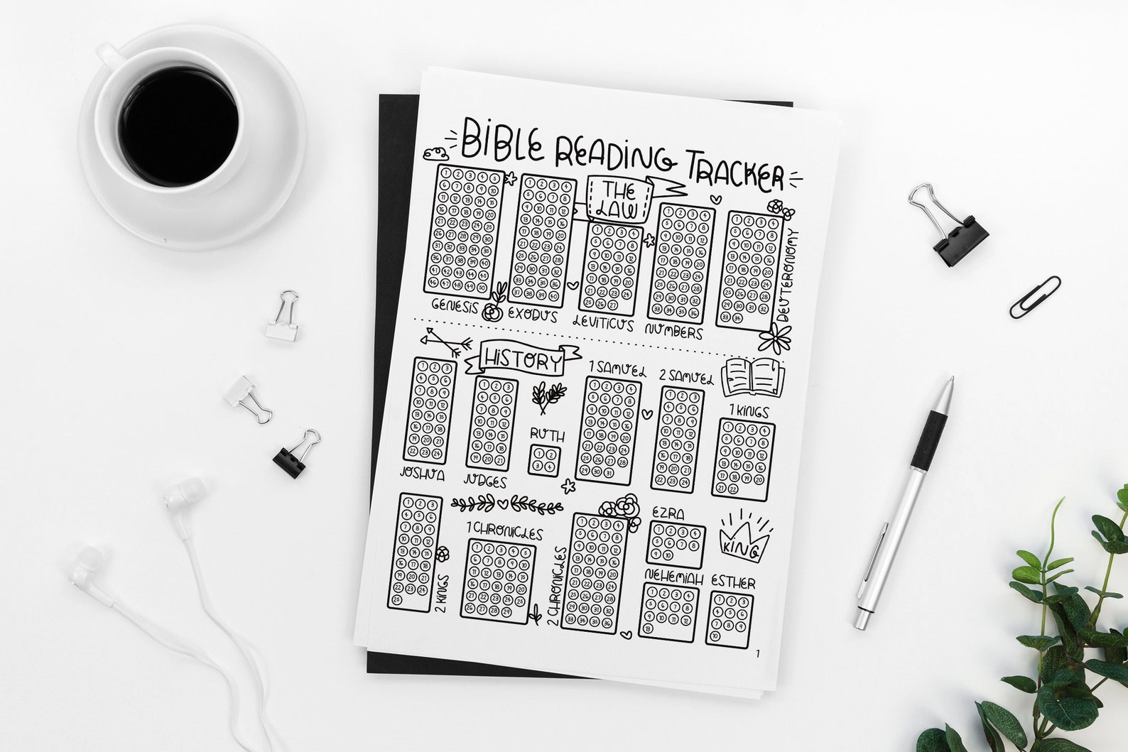 Bible Reading Tracker Coloring Page Color as You Go Bible | Etsy Canada