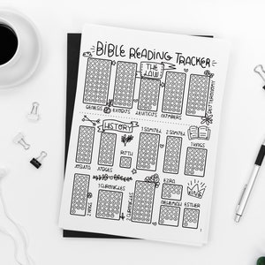Bible Reading Tracker Coloring Page Color as You Go Bible | Etsy Canada