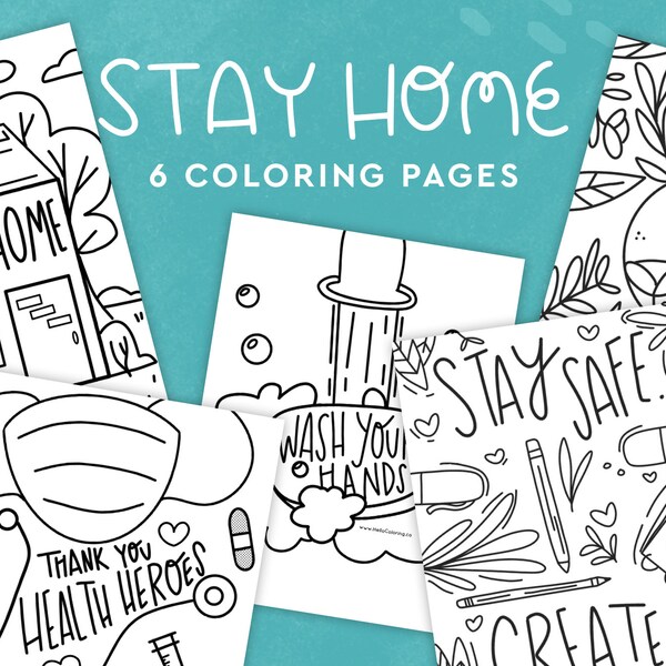 Kids Safety Coloring Pages - Etsy