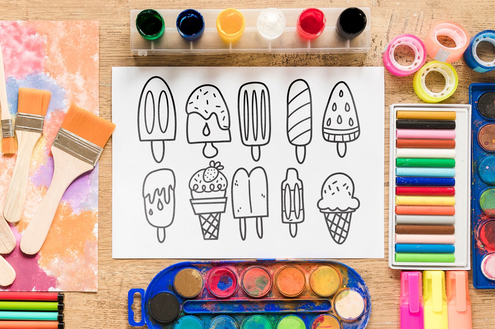 Summer Fun Coloring Pages Coloring for Kids Printable | Etsy