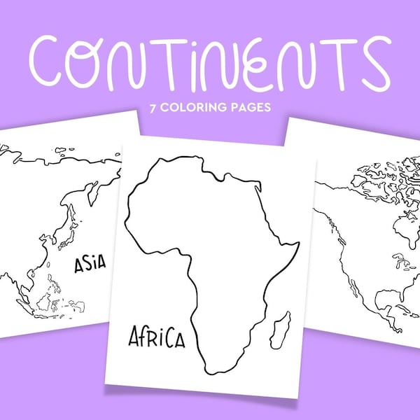 Continents - Etsy
