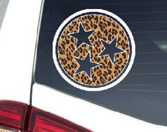 Leopard Print Tennessee Tri Star TN Tenn Tristar Tri Star - Etsy