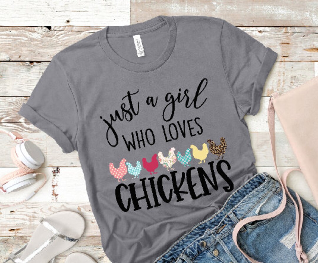 Just a Girl Who Loves Chickens DTF Transfer HTV Transfer Sublimation ...