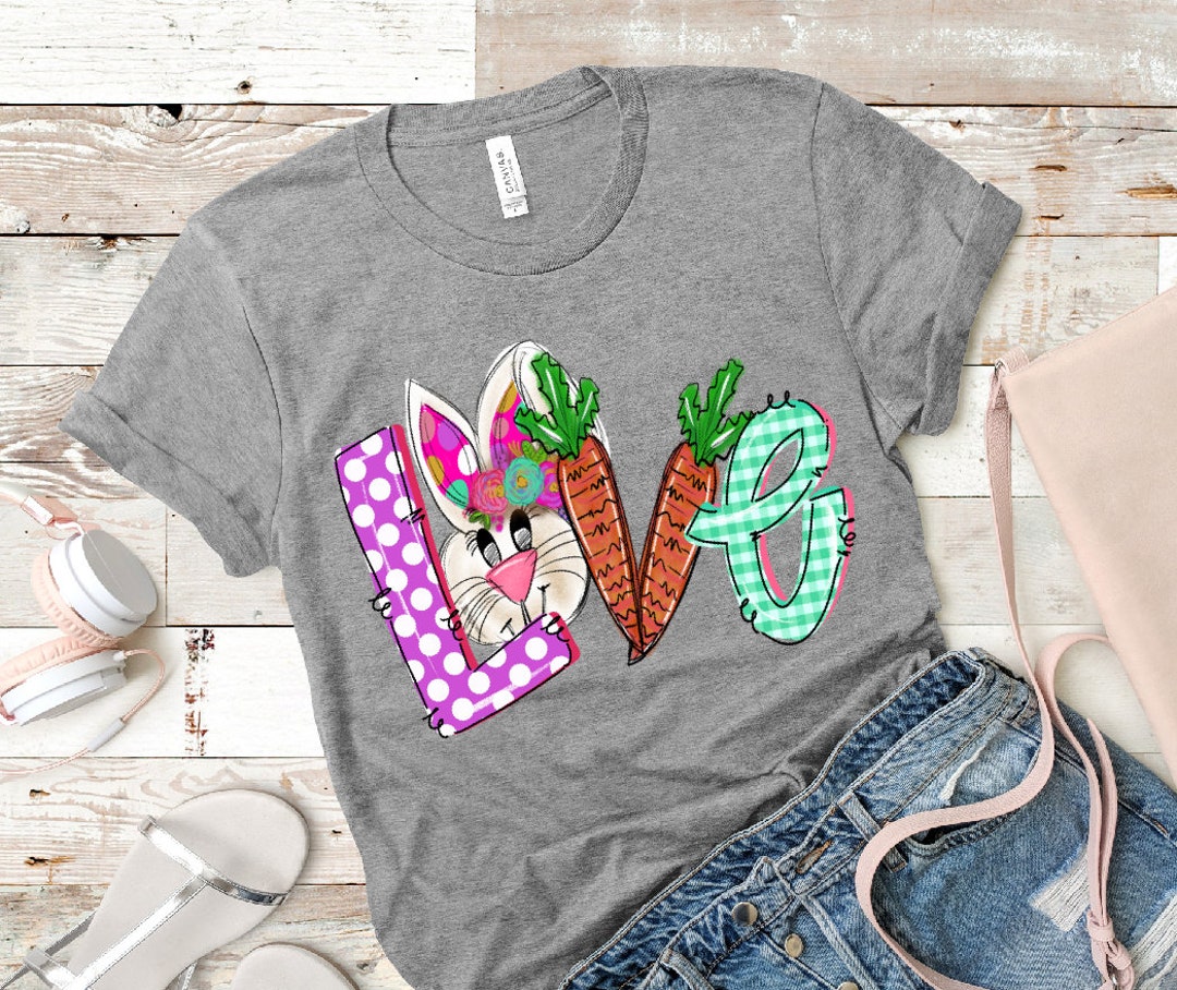 Love Easter HTV Transfer or Sublimation Transfer Hand Drawn - Etsy
