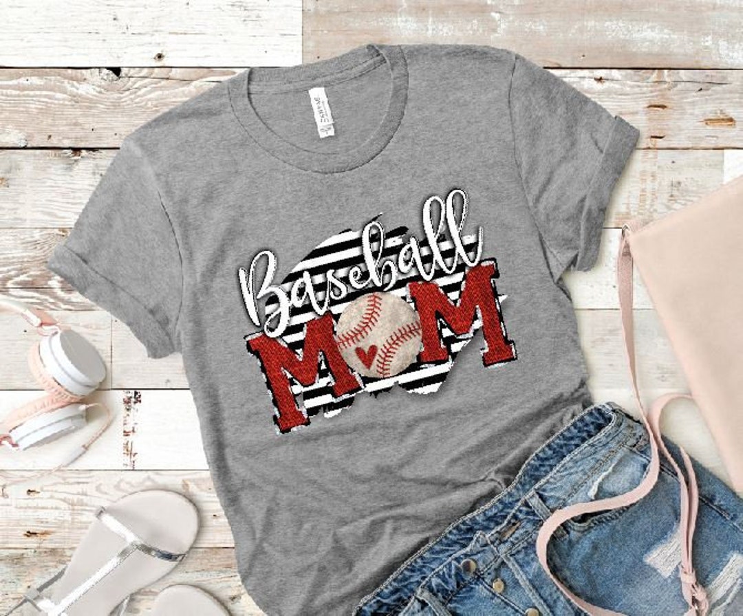 Baseball Mom Stripes HTV Transfer or Sublimation Transfer - Etsy