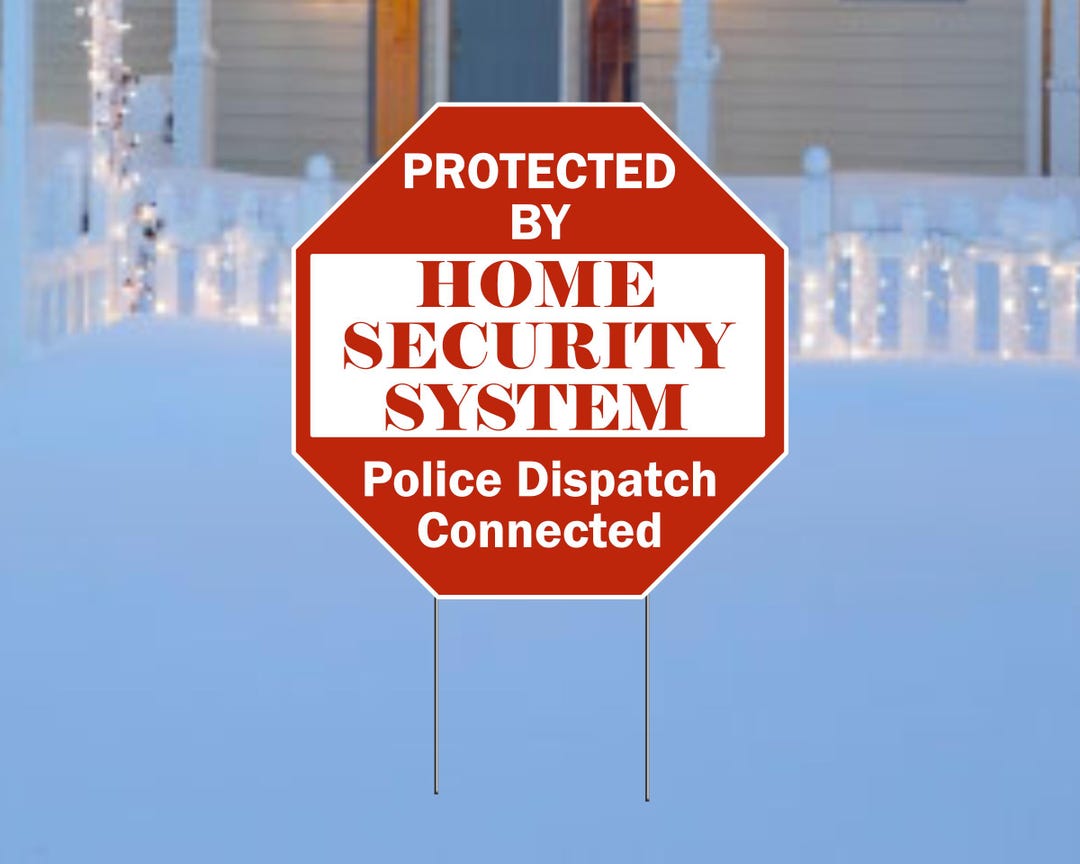Protected by Home Security System Sign – Durable Yard Sign With Police ...