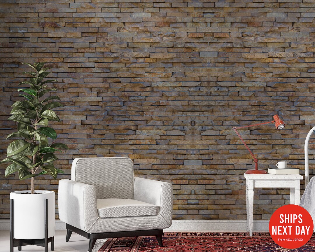 Textured Stone Wallpaper, Wall Mural | Peel and Stick Self Adhesive or ...