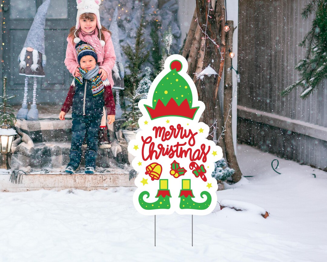Christmas Elf Quote Yard Sign Collection Add a Touch of Holiday Fun ...
