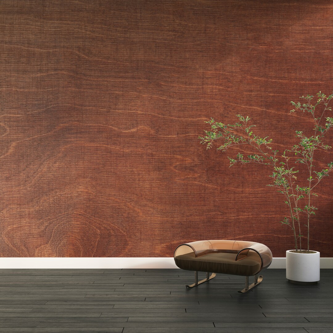Modern Rustic Wood Textured Wallpaper | Wall Mural | Peel and Stick ...