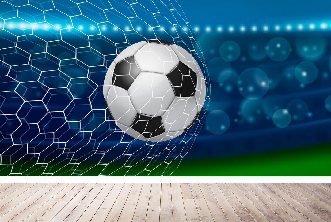 Soccer Wall Mural | Pattern Wallpaper | Self Adhesive or Pasted | Teen ...