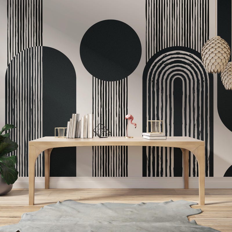 Geometric Wall Mural - Etsy