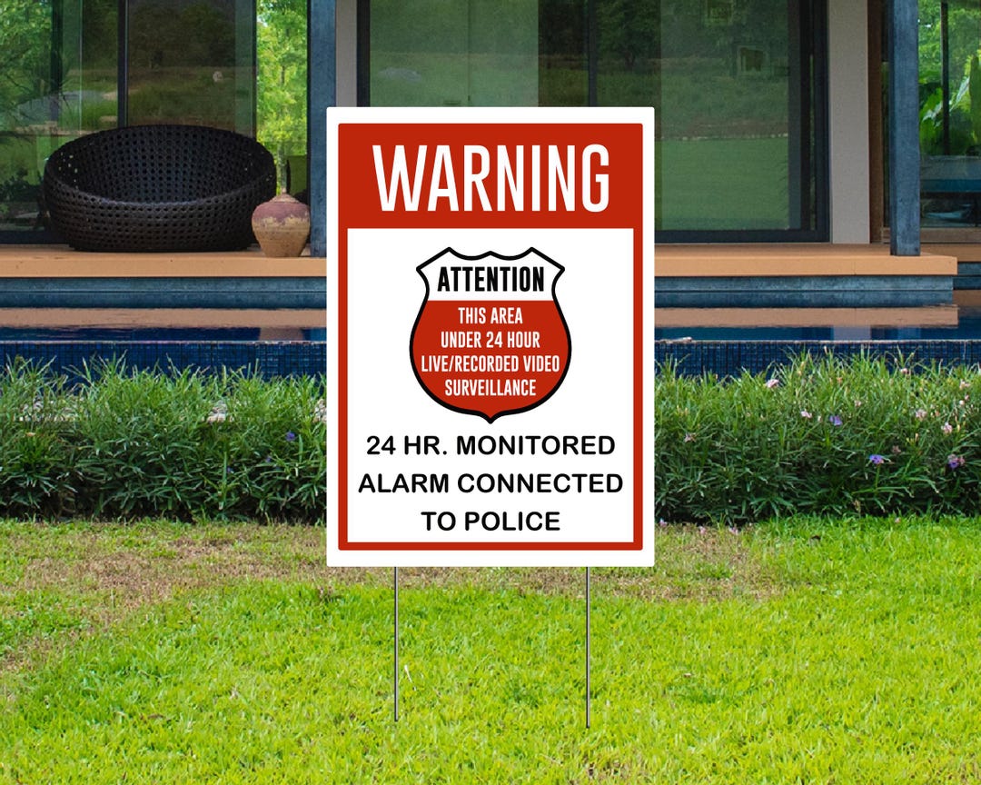 Protected by Home Security System Sign – Durable Yard Sign With Police ...