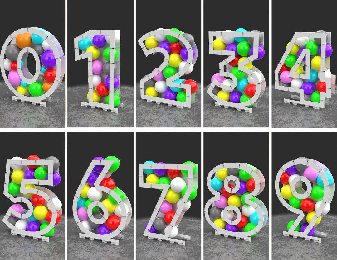 Balloon Number Stands 0-9, Birthday Age Stand, Birthday Decoration, Age ...