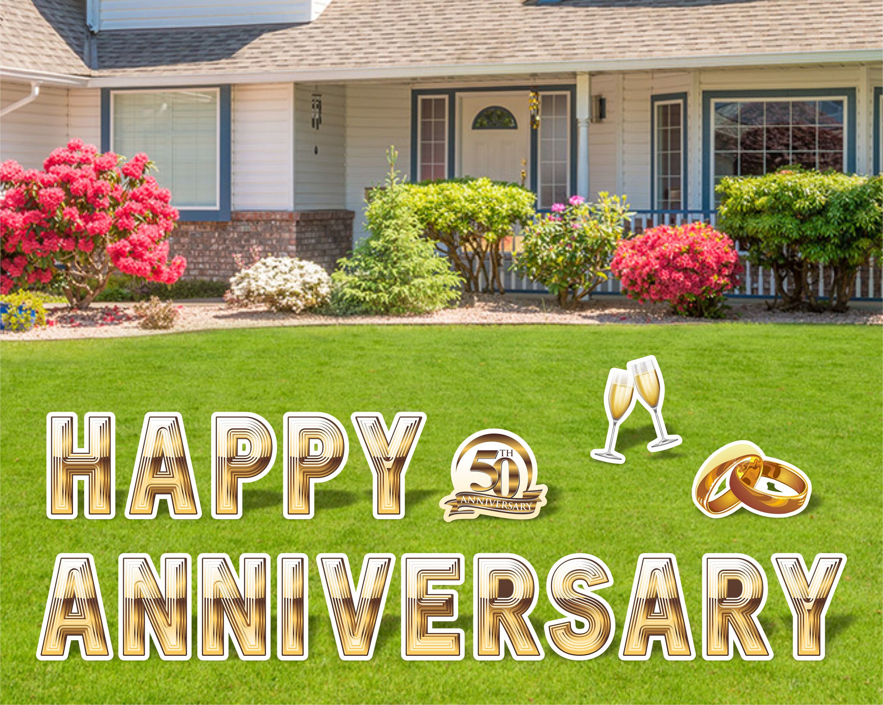 Happy Anniversary Yard Sign Anniversary Lawn Letters Etsy Happy Anniversary Yard Sign Anniversary Lawn Letters Etsy
