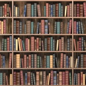 Vintage Library Wall Mural | Wall Mural | Removable and Temporary, Peel ...