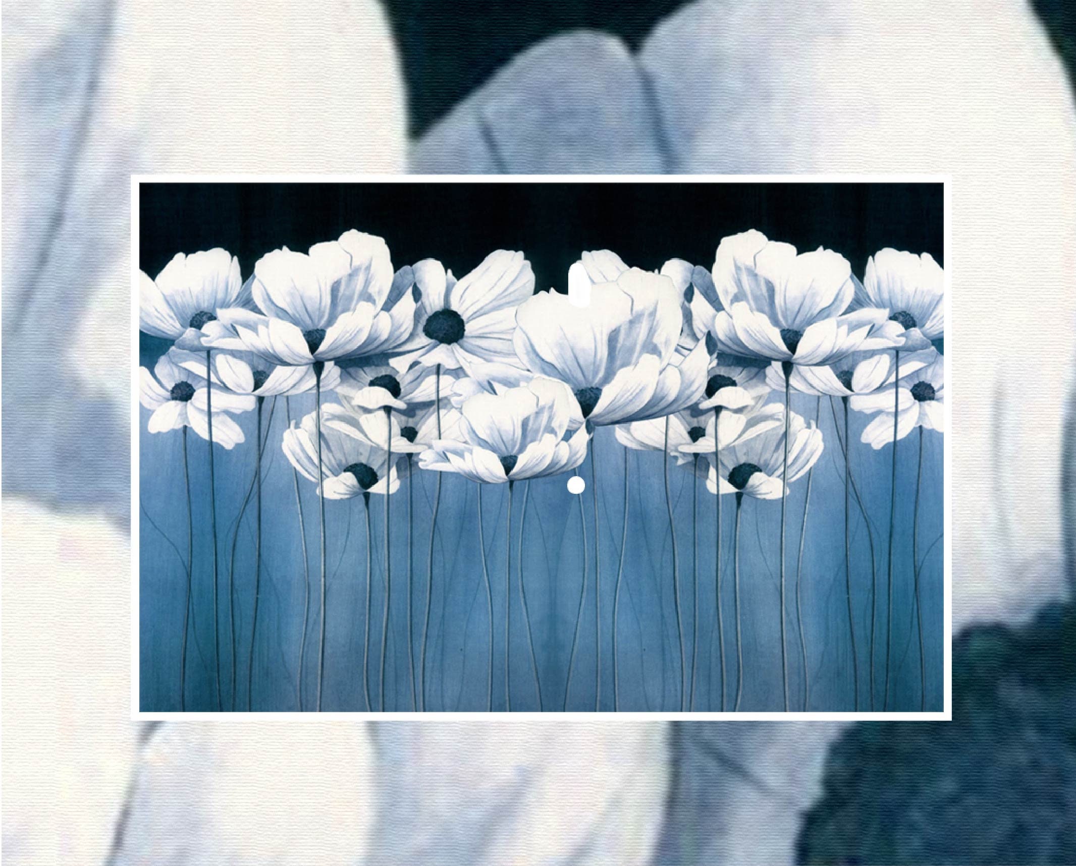 Custom Size Blue Floral Wallpaper Peel and Stick Wallpaper - Etsy