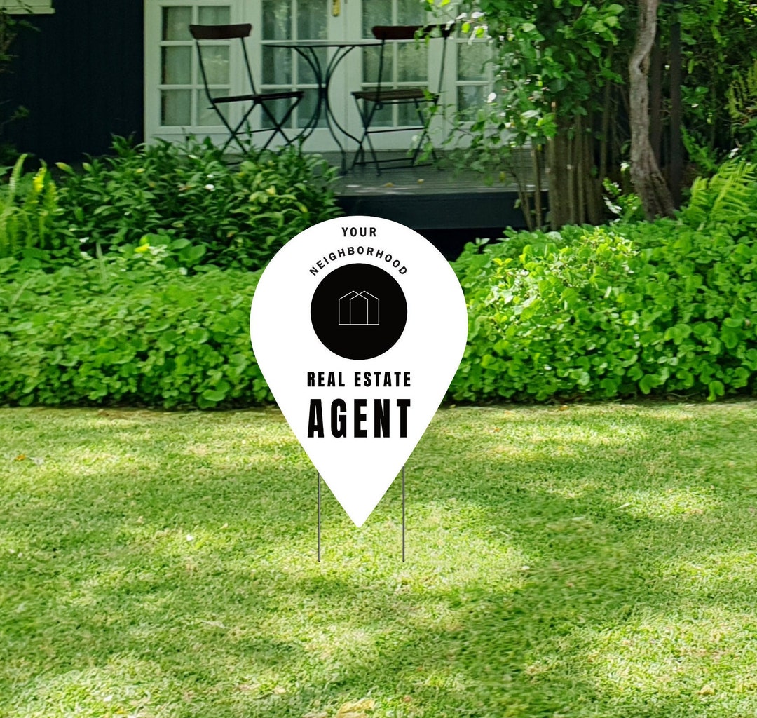Customizable Real Estate Agent Sign, Your Neighborhood Real Estate Sign ...