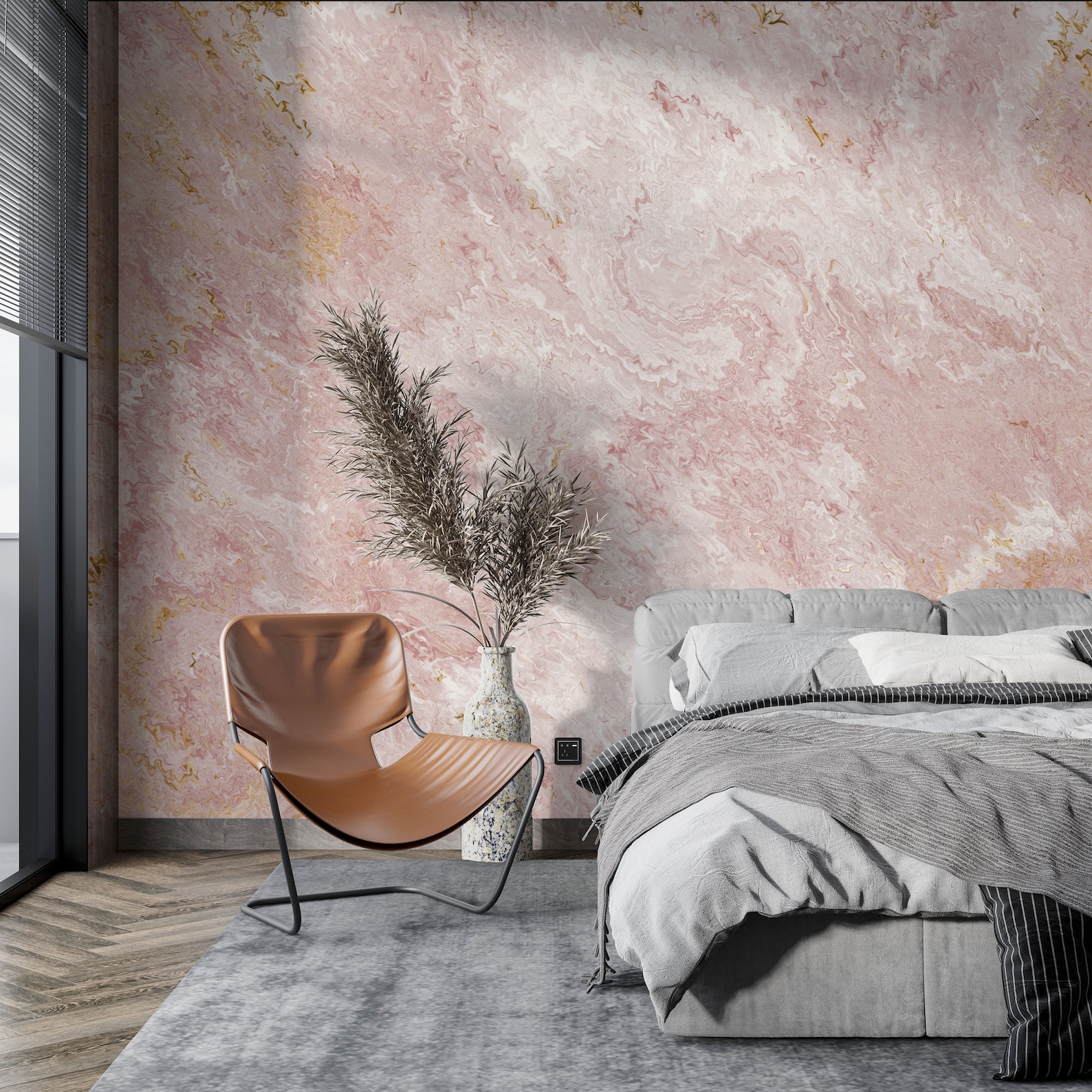 White and Pink Marble Wallpaper Pattern Wall Mural Peel - Etsy