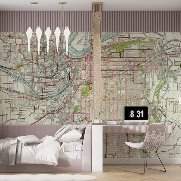 Old Map Peel and Stick Wallpaper - Etsy