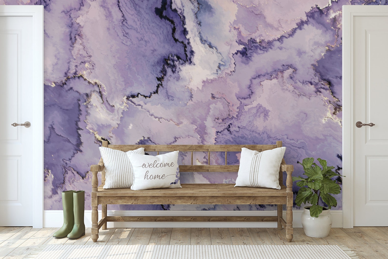 Abstract Purple and Lilac Wallpaper Pattern Wall Mural - Etsy