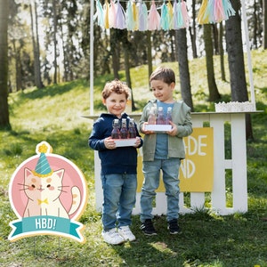 Happy Birthday Party Cat Theme Yard Sign, Birthday Outdoor Decorations ...