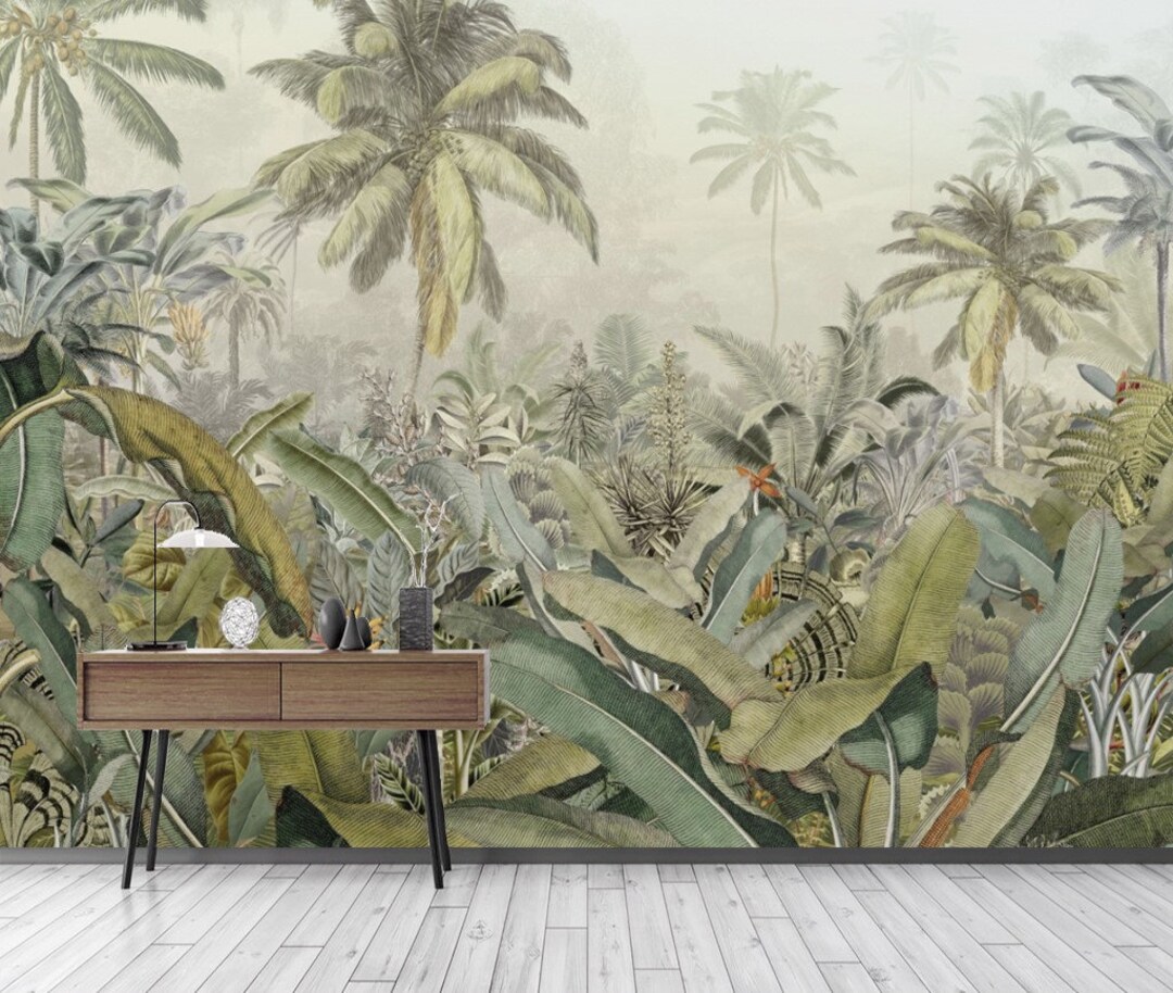Tropical Forest Wallpaper, Peel and Stick Wallpaper, Removable ...