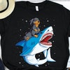 Dachshund Riding Shark Shirt / Dachshund Shirt / Dachshund Gifts ...