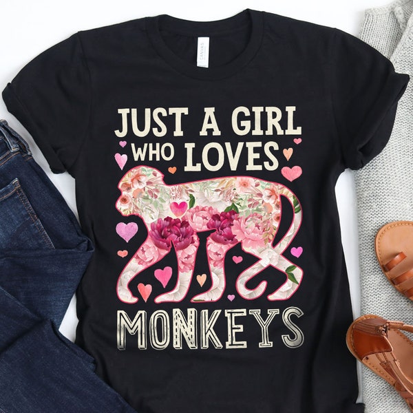 Girl Monkey Shirt - Etsy