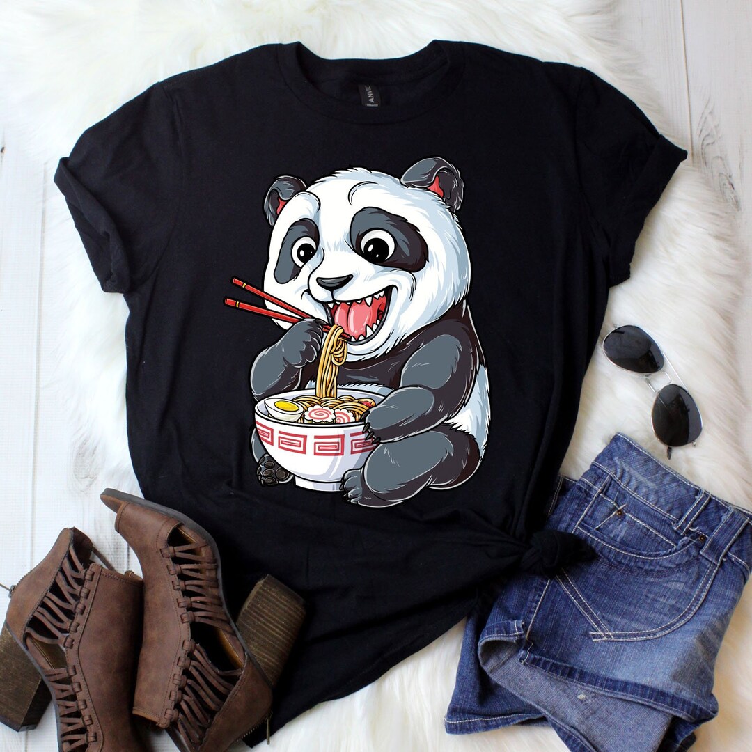 Panda Eating Ramen Shirt / Panda Shirt / Panda Gifts / Panda / Panda ...