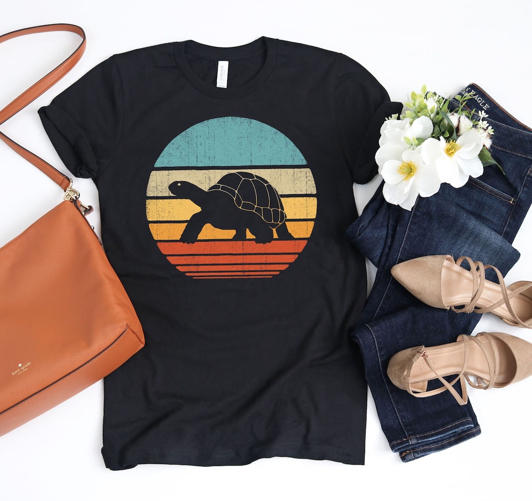 Tortoise Sunset Shirt / Tortoise Shirt / Tortoises Gifts / Retro ...
