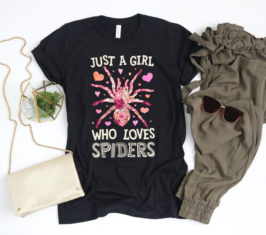 Just a Girl Who Loves Spiders Flower Shirt / Spider Shirt / Spider ...