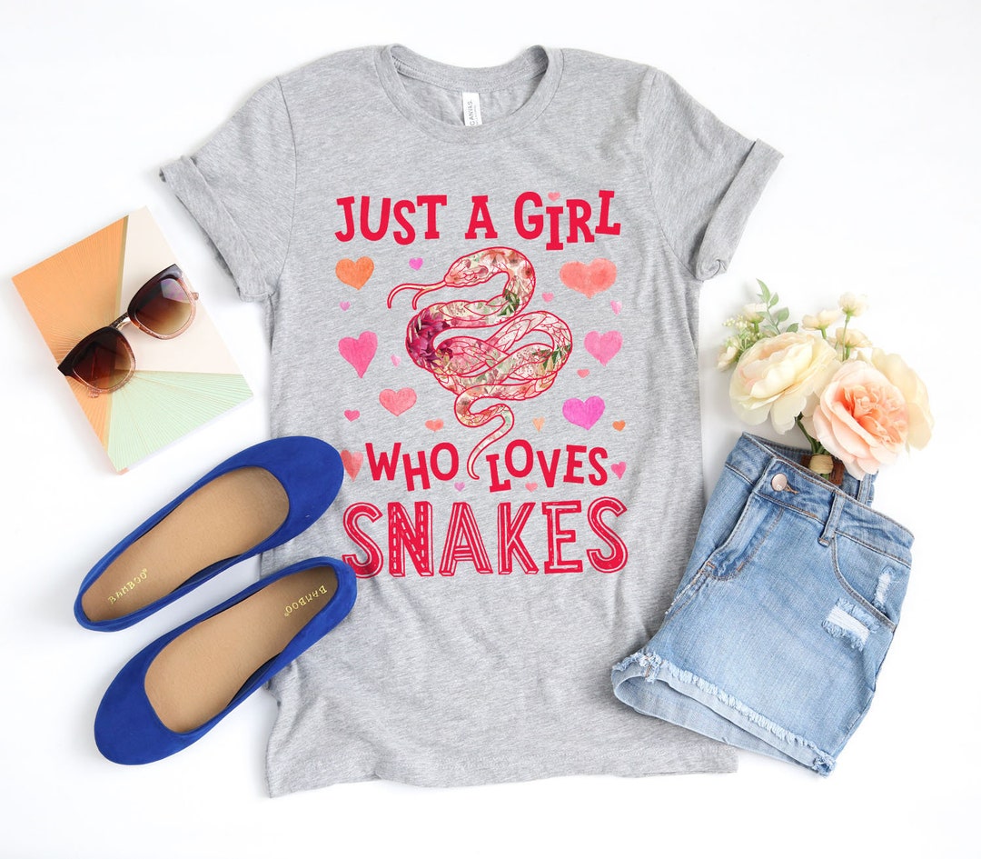 Just a Girl Who Loves Snakes Shirt / Snake Shirt / Snake Gifts / Flower ...
