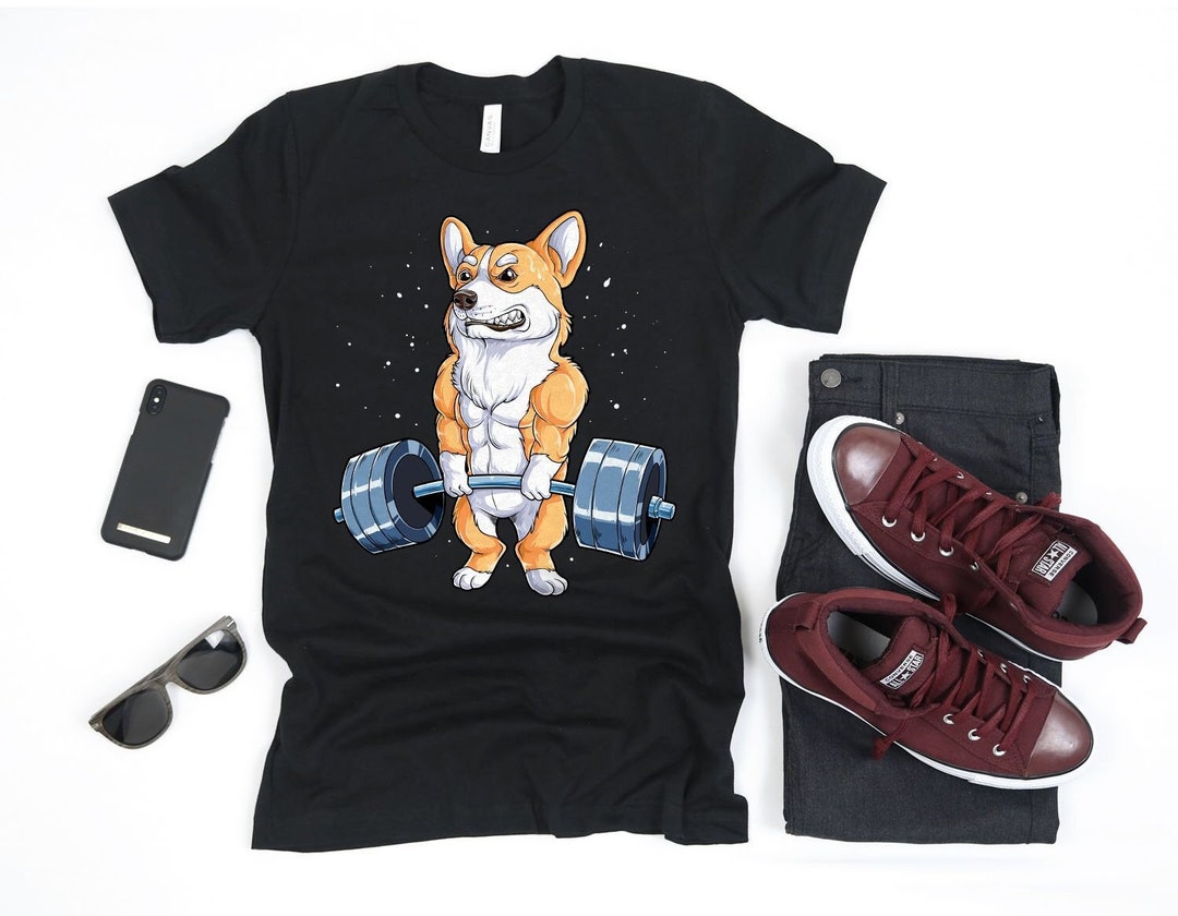 Corgi Weightlifting Shirt / Corgi Shirt / Corgi Gifts / Gym Shirt ...