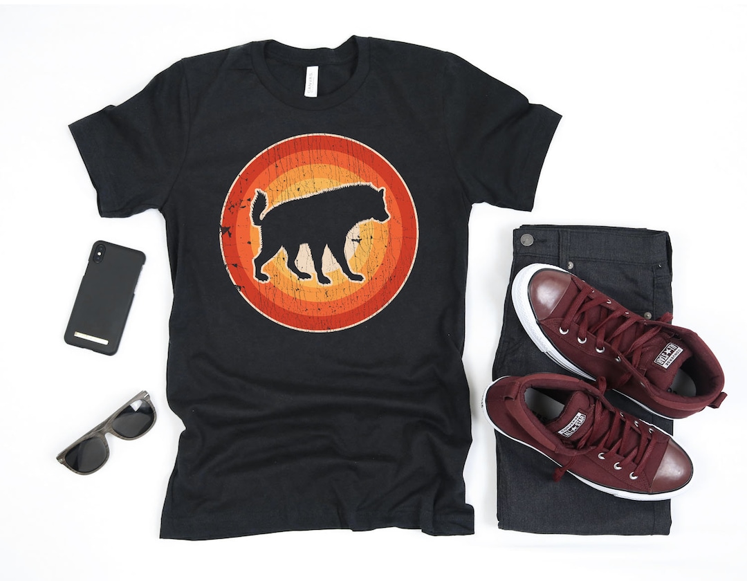 Hyena Sunset Retro Shirt / Hyena Shirt / Hyena Gifts / Gift for Hyena ...
