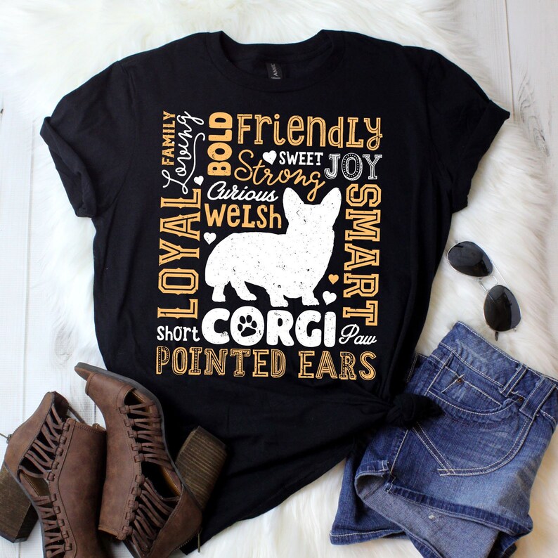 Corgi Typography Shirt / Corgi Shirt / Corgi Gifts / Funny - Etsy