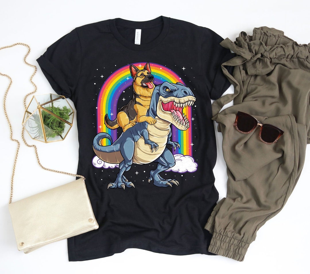 German Shepherd Dinosaur T Rex / German Shepherds / GSD Dog Gifts ...