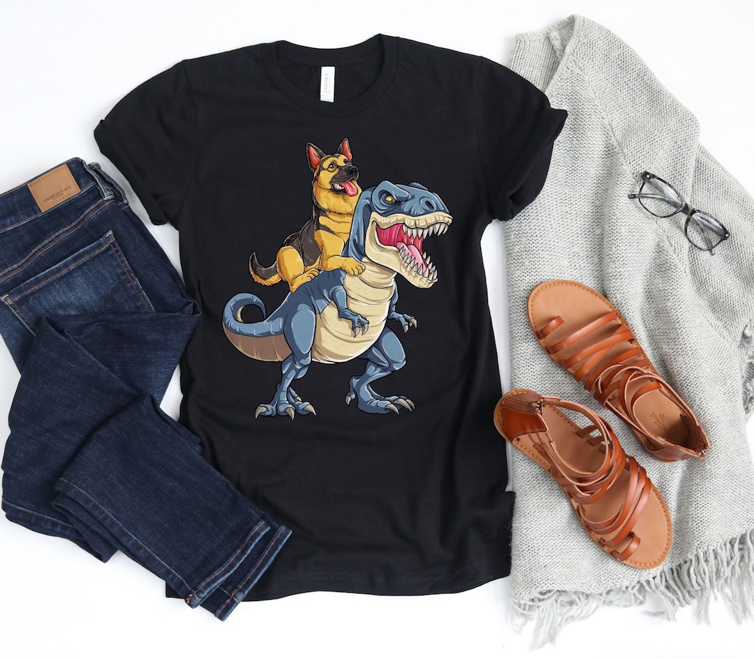 German Shepherd Dinosaur T Rex / German Shepherds / GSD Dog Gifts ...
