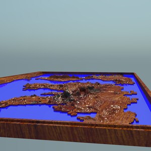 World Map 3d STL for Cnc and 3d Printer - Etsy