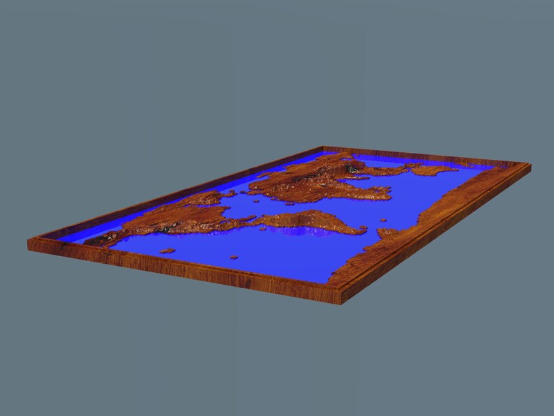 World Map 3d STL for Cnc and 3d Printer | Etsy