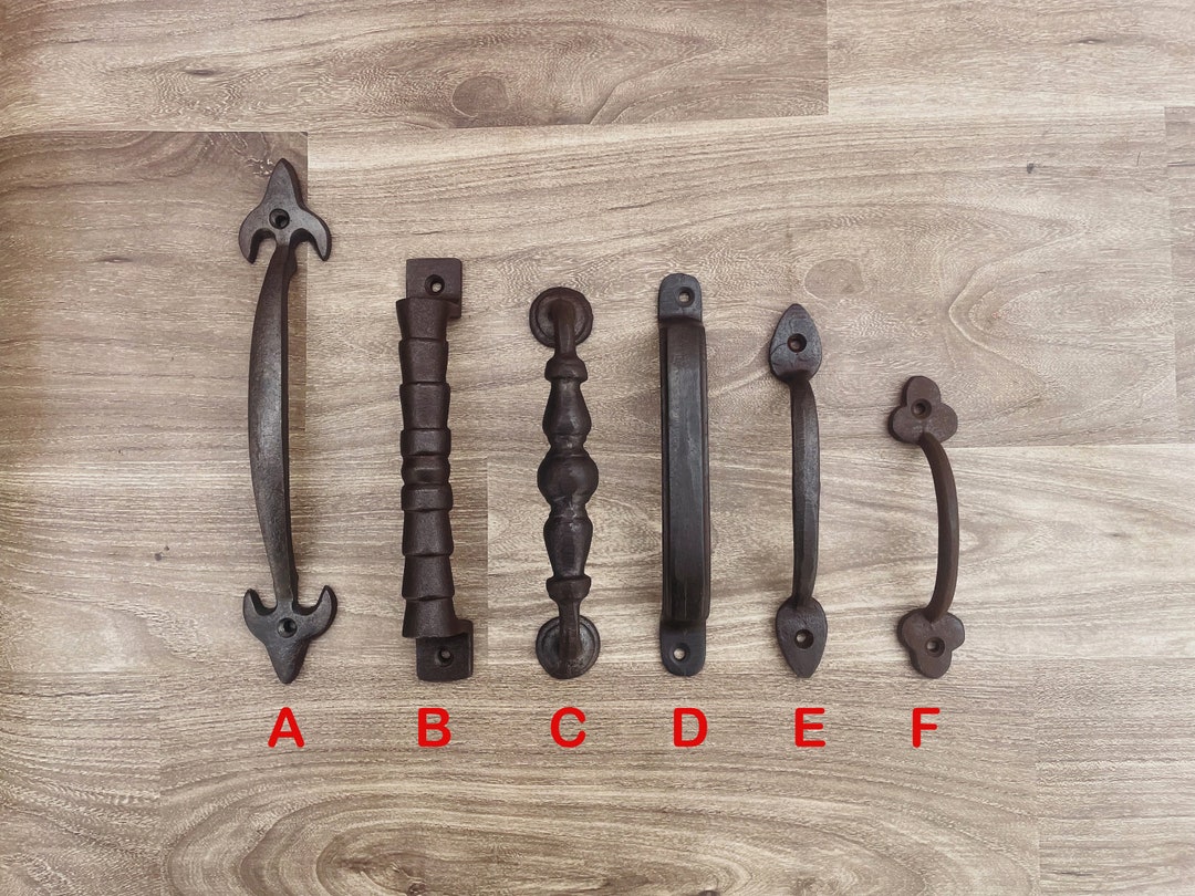 Cast Iron Handle Victorian Antique Door Gate Handle Wardrobe Handles ...