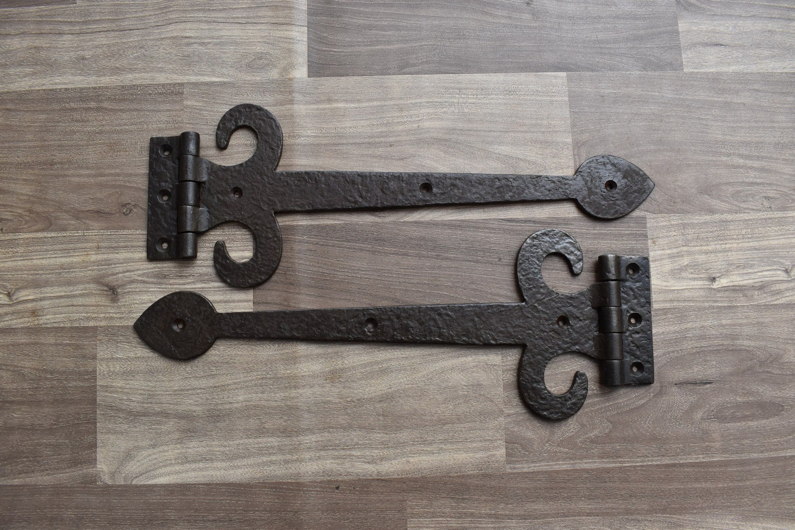 Vintage Iron Handmade French Gate Door Hinges Pair Arrow Head Barn ...