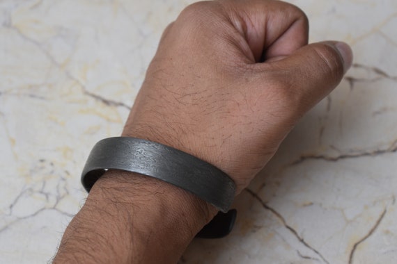 Damascus Bracelet Hand Forged Damasteel Bracelets Men… - Gem