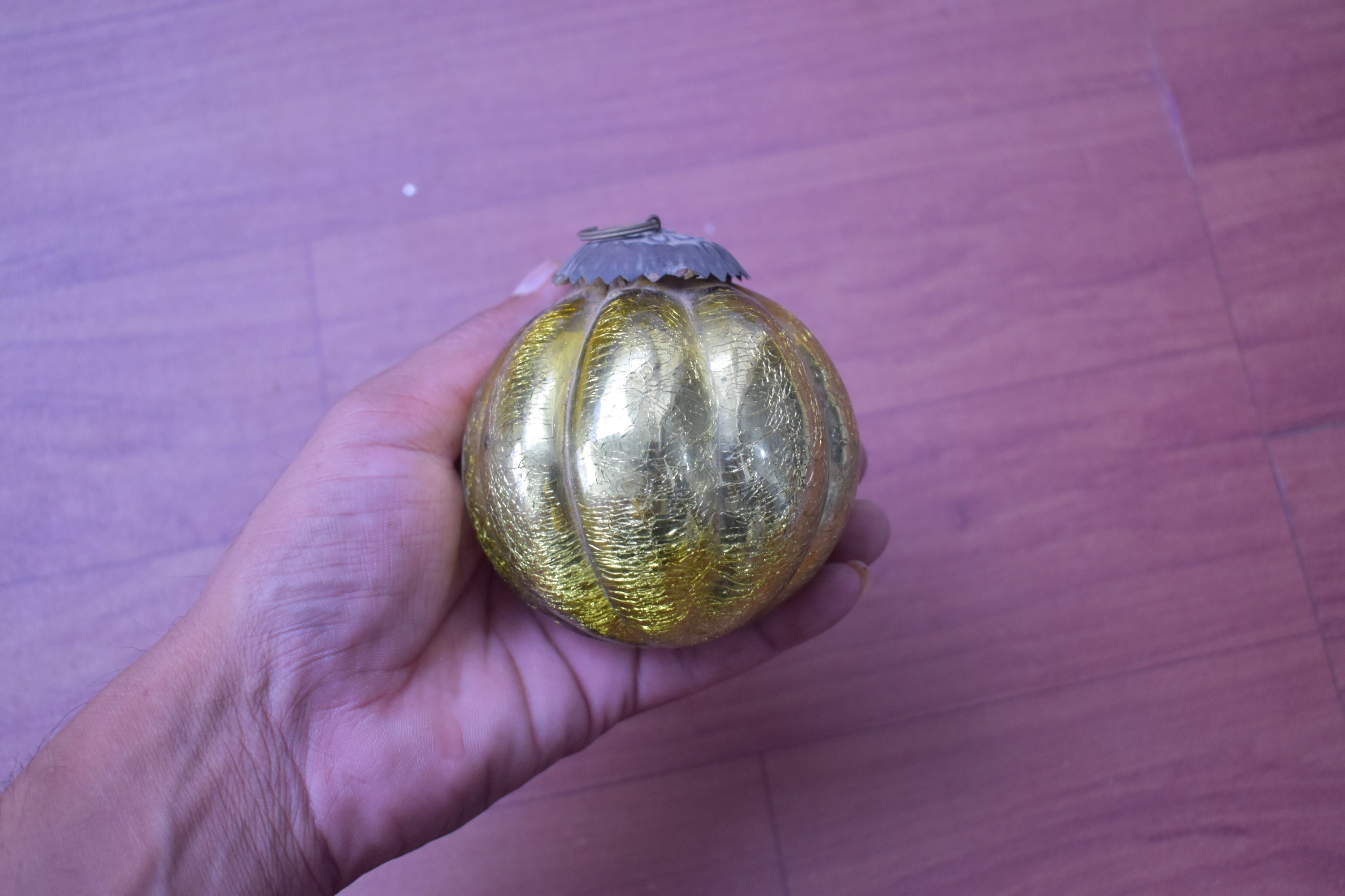 Vintage KUGEL Golden Pear Shape Glass Christmas Tree Ornament - Etsy