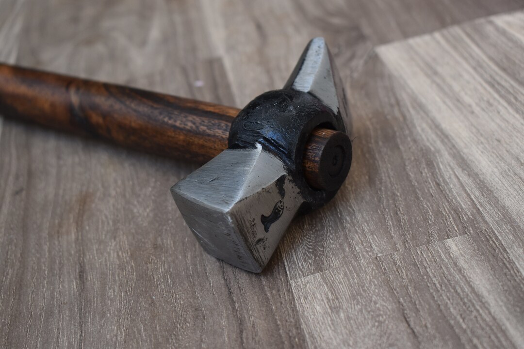 Blacksmith Hammer Iron Handforged Wood Working Square Herd Hammer Tool ...