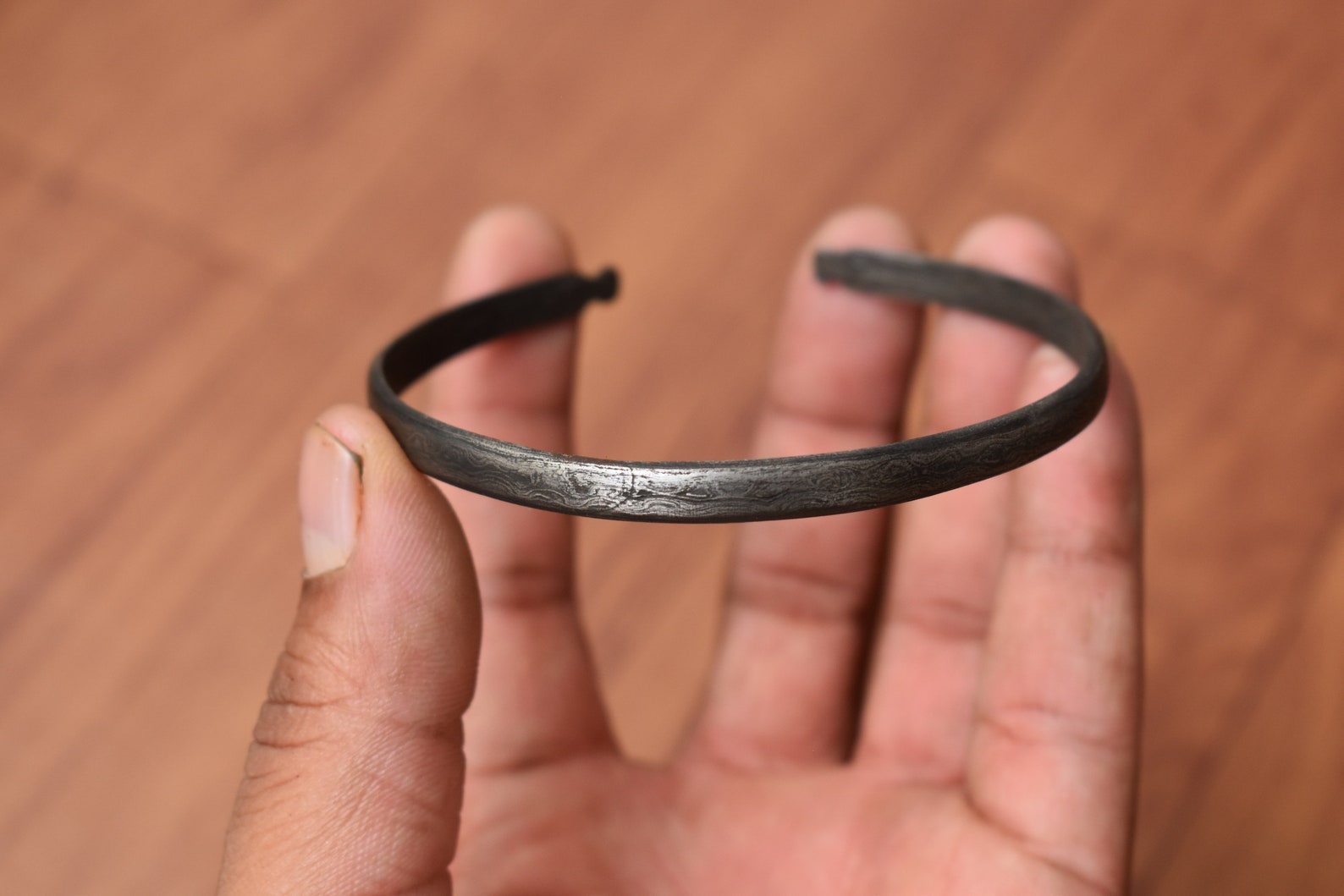 Damascus Steel Bracelet Hand Forged Rustic Bracelets Men's | Etsy