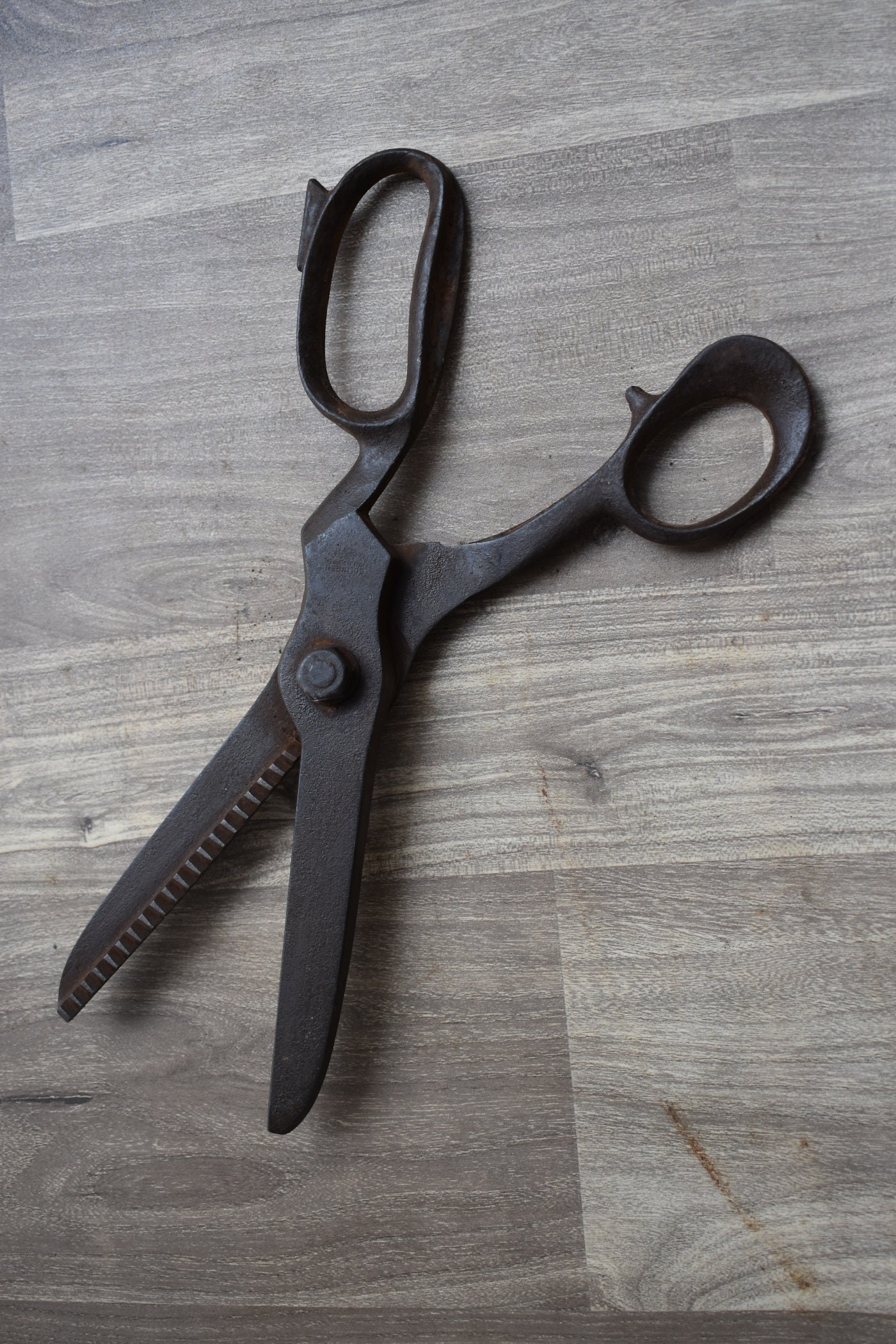 Vintage Iron Zig Zag Scissors Large Scissor Old Sewing - Etsy Hong Kong
