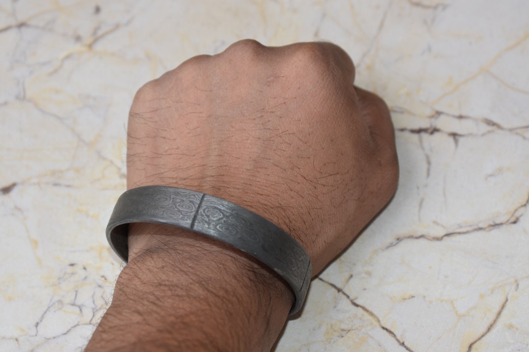 Rare Damascus Bracelet Hand Forged Damasteel Bracelets Men Women Cuff ...