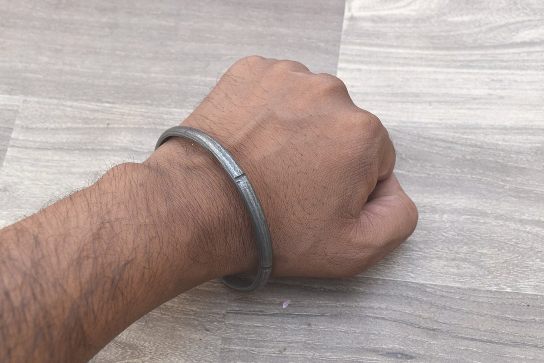 Vintage Damascus Steel Hand Forged Bracelet Men's Cuff Bracelet Jewelry ...